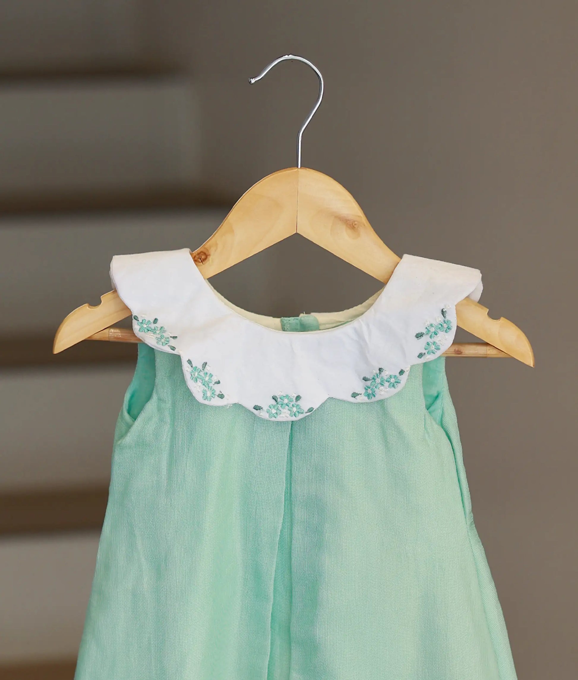 Pista Green Embroidered A-Line Frock For Baby Girl | Nakshatra Kids ...